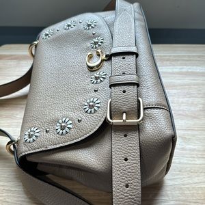 Coach | Bags | Coach Remi Whipstitch Beige Taupe Shoulder Bag With ...